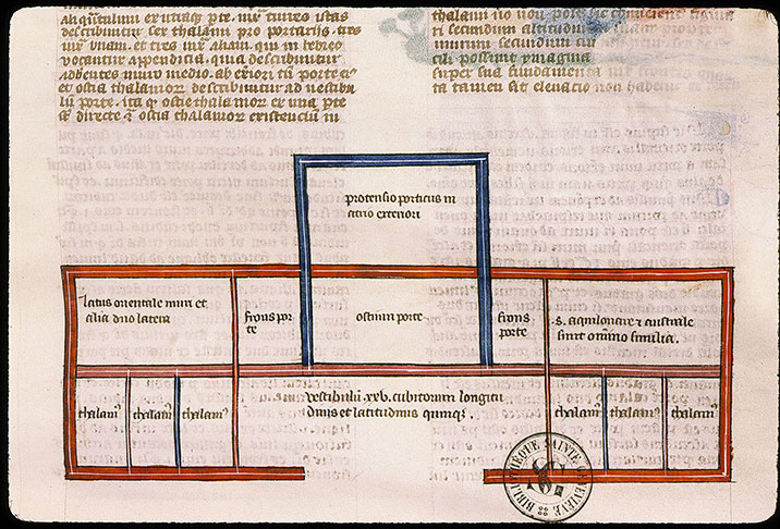 Postilla in Bibliam - Plan de la porte orientale du Temple