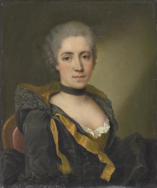 Portrait de femme, époque Louis XV ; Madame N*** (Titre du catalogue de ...