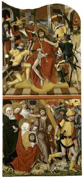 Le Couronnement d'épines (partie supérieure) ; Le Portement de Croix ...